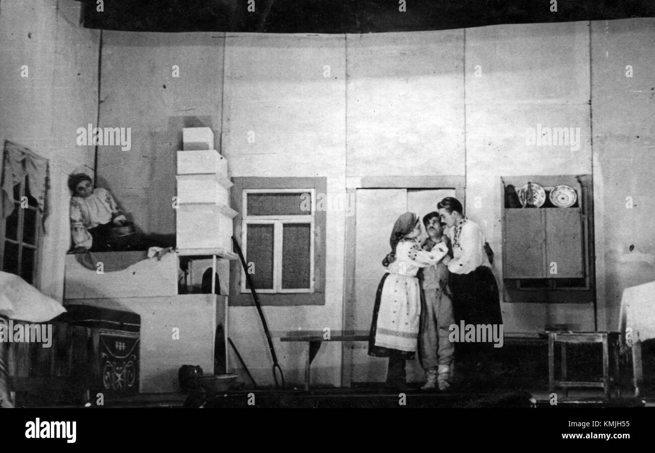 A photograph of the Rivne Theatre in 1940, showcasing its architectural ...