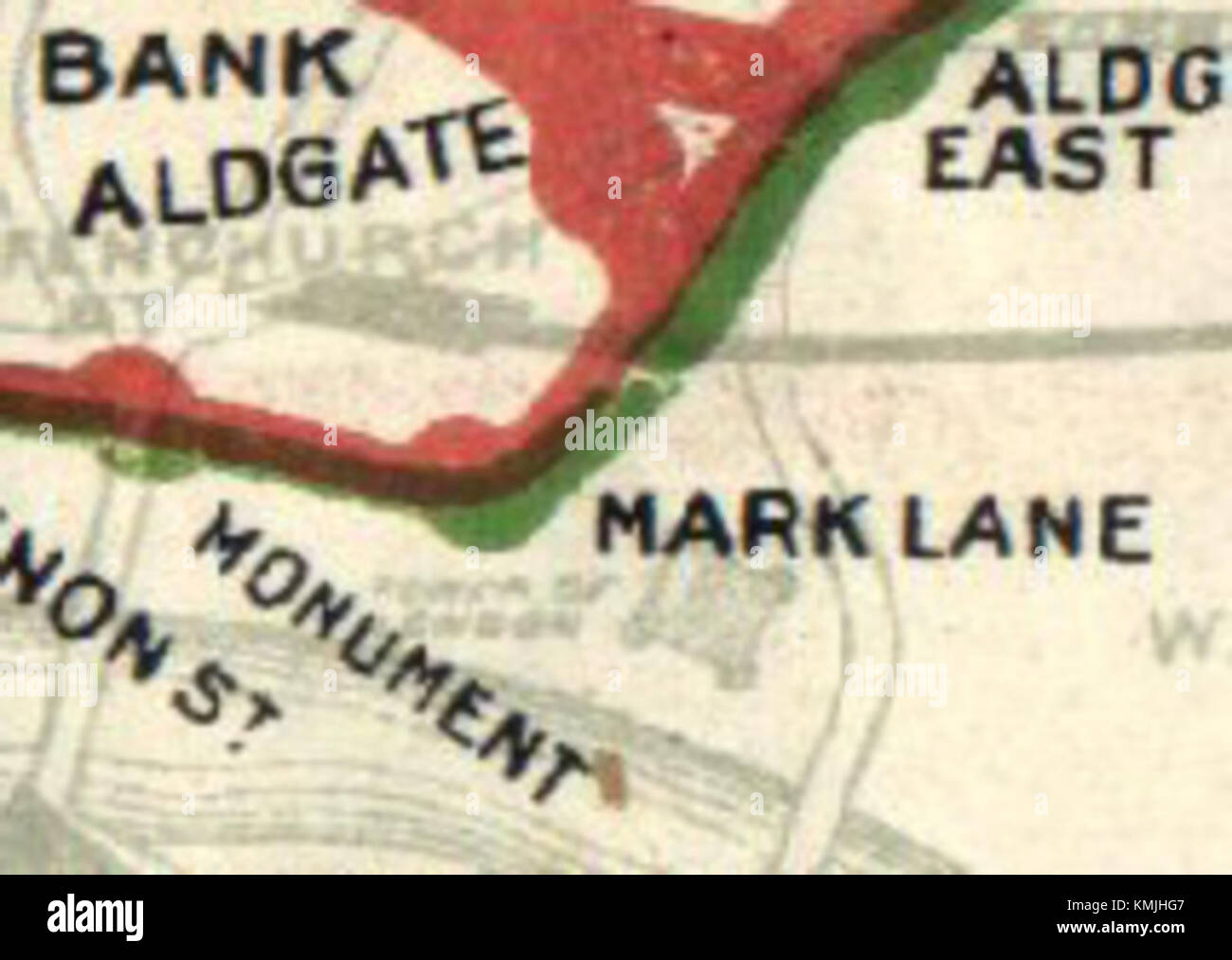 The 1908 map of Mark Lane station in London provides a historical look ...