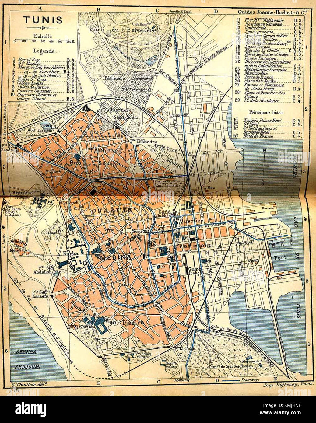 The 1903 Plan of Tunis is a historical map of the city of Tunis ...