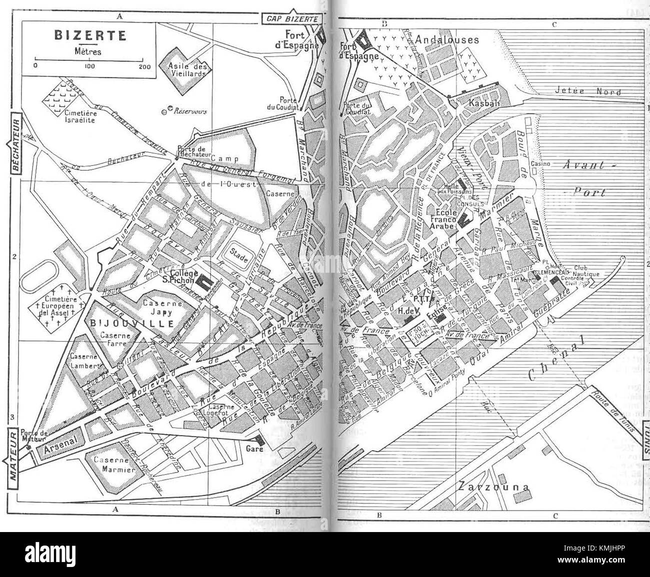 Plan Bizerte - 1955 Stock Photo - Alamy