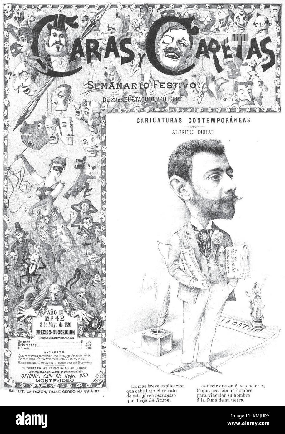 This image features the cover of Caras y Caretas magazine, issue number ...
