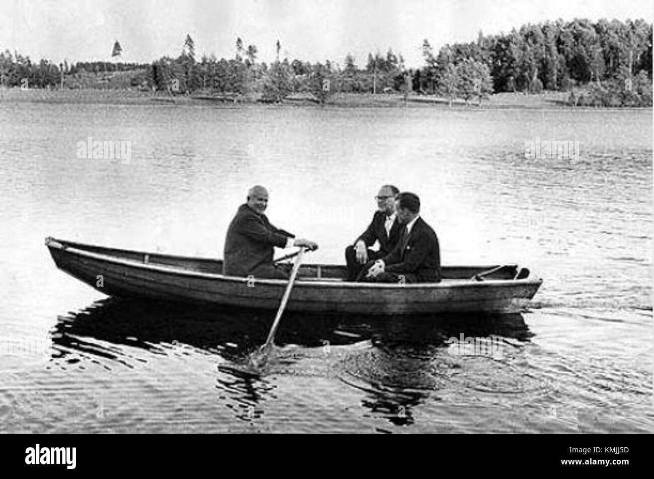 A historical meeting between Swedish Prime Minister Tage Erlander and ...