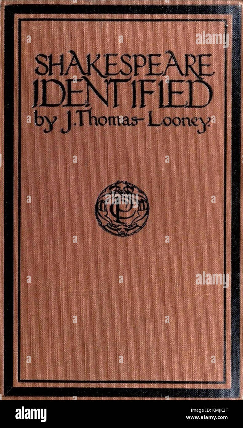 The cover of *Shakespeare Identified* showcases the scholarly work on ...