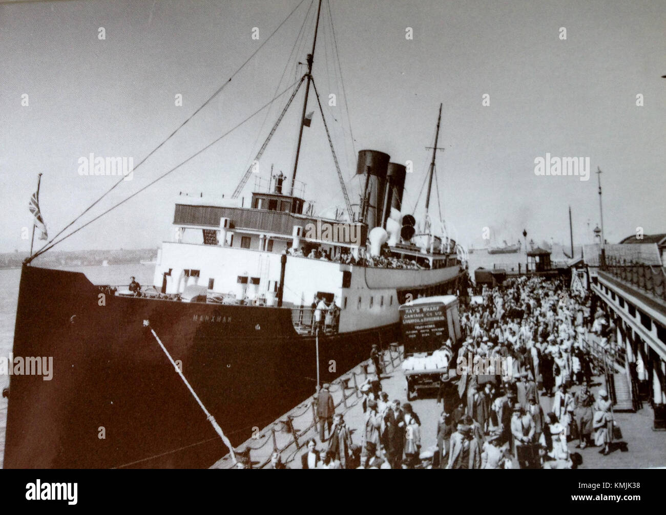 Passengers disembark from the Manxman, a ferry operating between ...