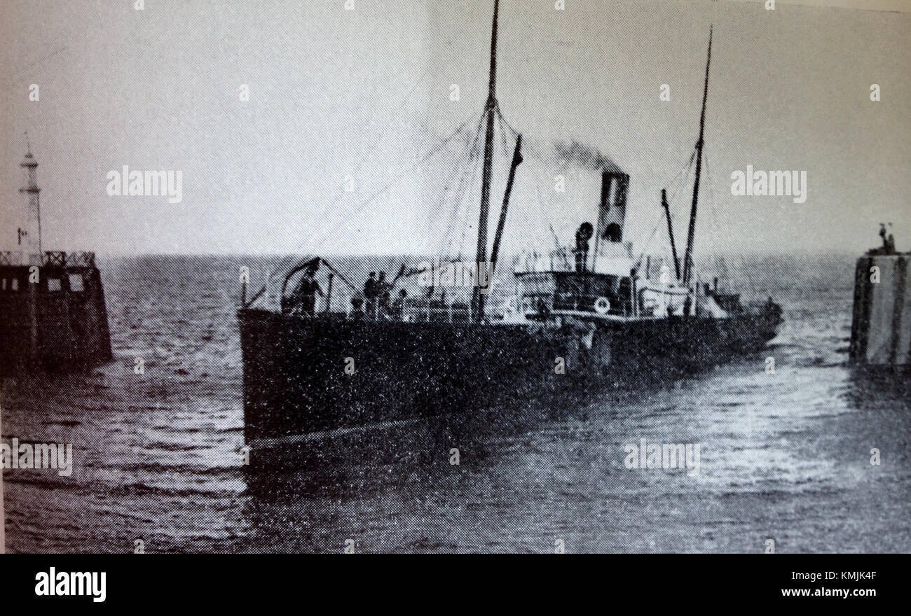Ellan Vannin, a famous Manx sailing ship, is captured entering Ramsey ...