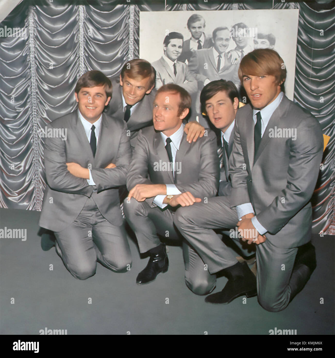 BEACH BOYS US group at EMI HQ in Manchester Square, London 1964. Photo ...