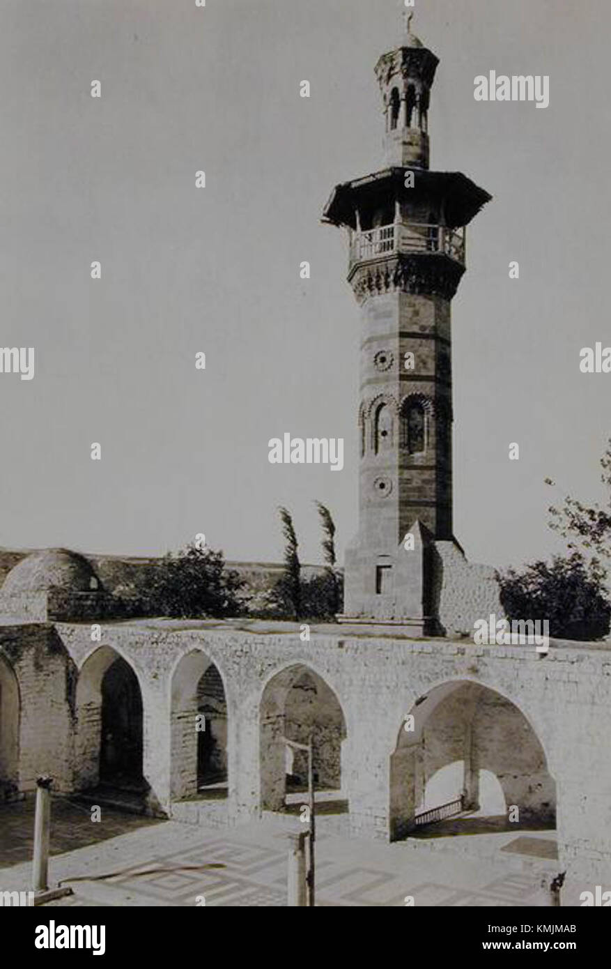 The Mamluk minaret of Hama Great Mosque in Syria is a prominent ...