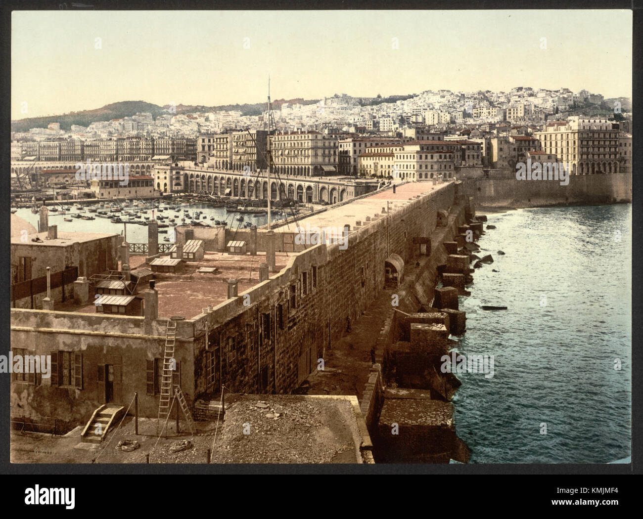 This image captures the view of the harbor from the lighthouse in ...