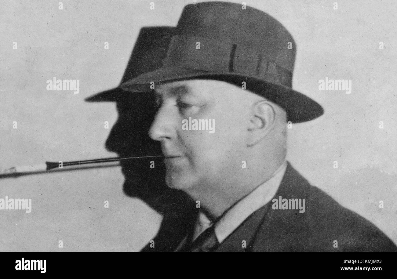 A portrait of Edgar Wallace, a famous British writer and journalist ...
