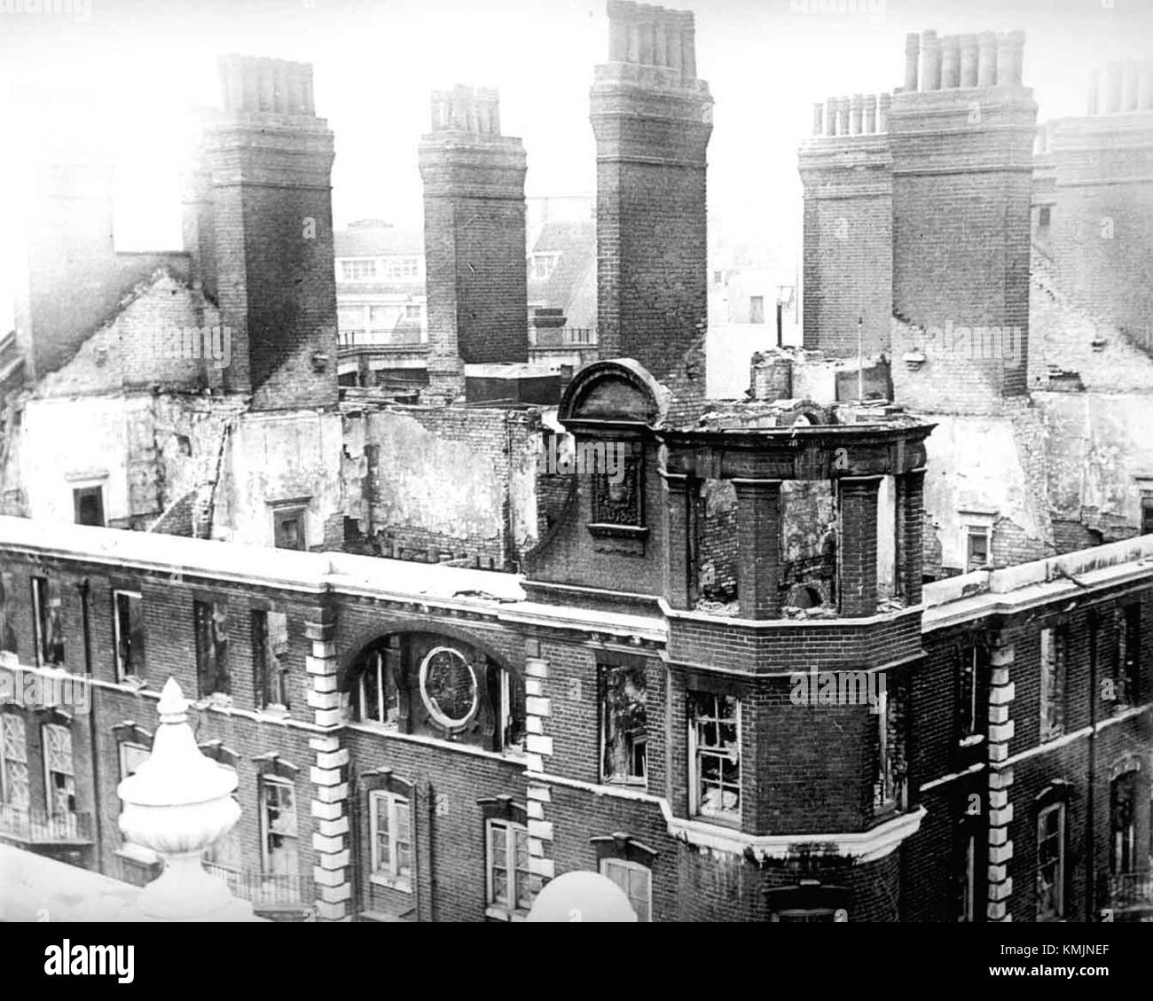 This photograph shows bomb damage to Chenies Street in 1941, a result ...