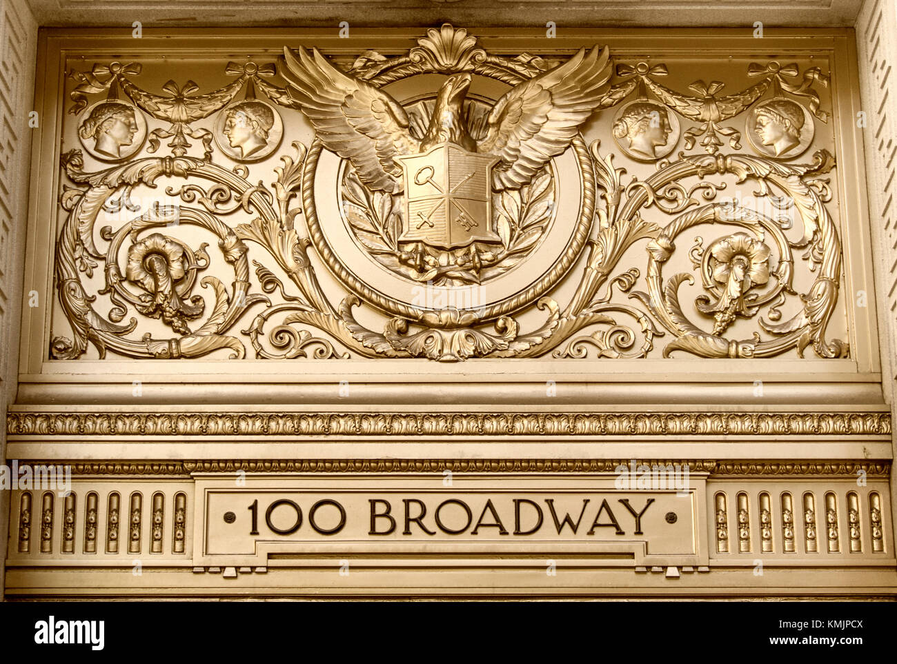 100 Broadway, Golden Entrance Door , Financial District, Manhattan ...