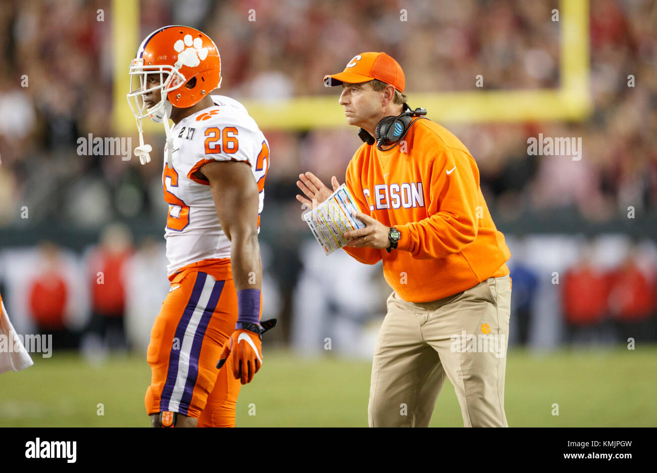 JANUARY 9, 2017: Clemson Tigers Head Coach Dabo Swinney during the 2017 ...