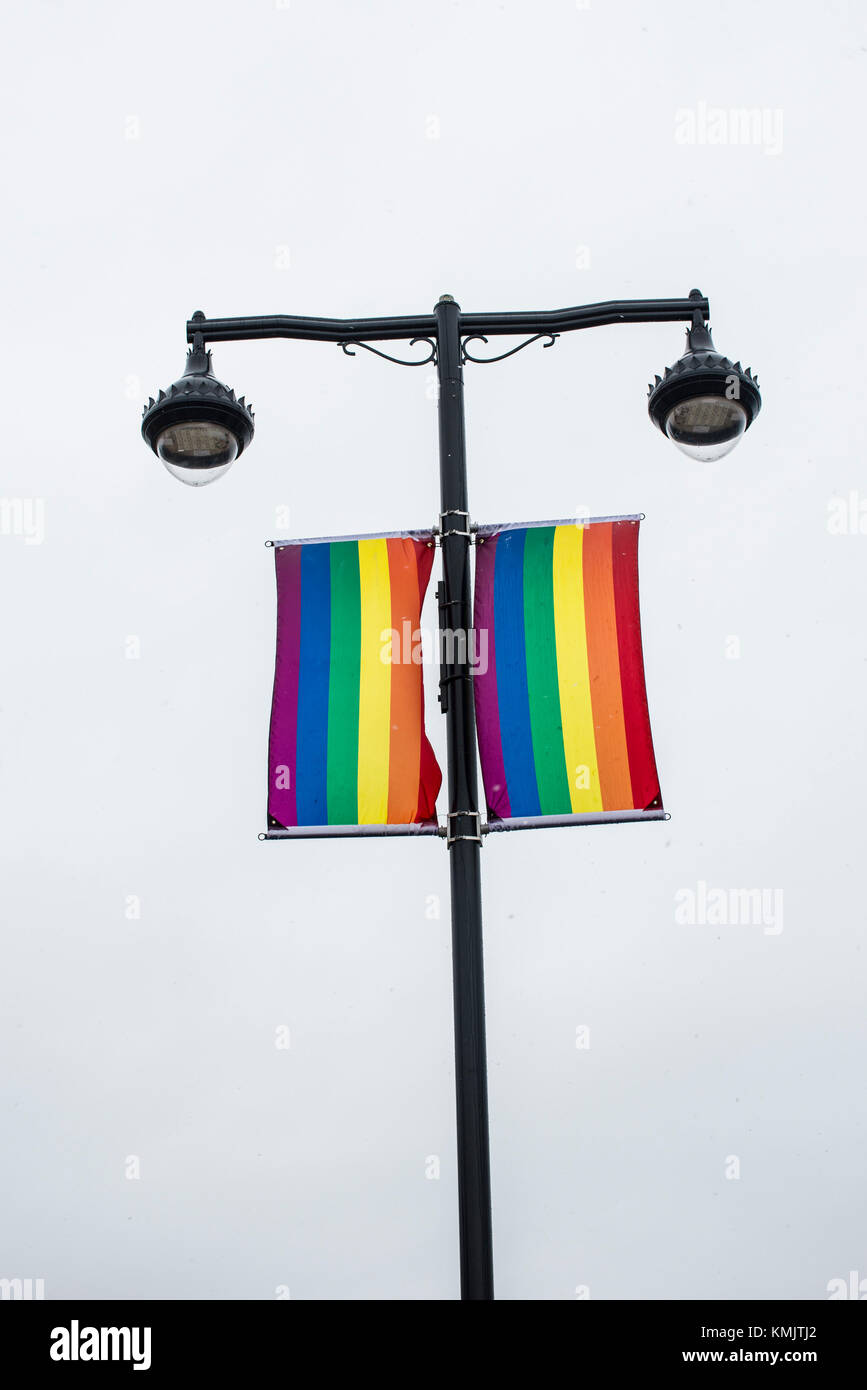Rainbow flags hi-res stock photography and images - Alamy