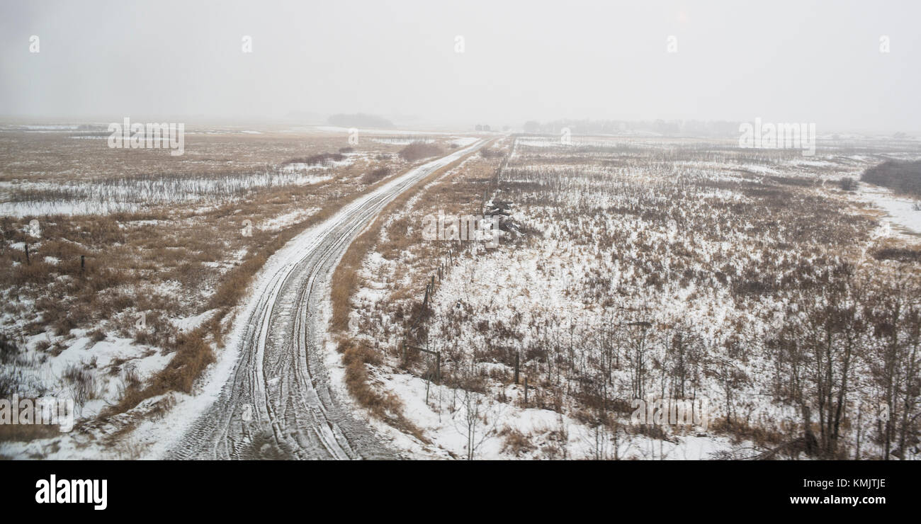 Frozen prairie, Western Canada Stock Photo - Alamy