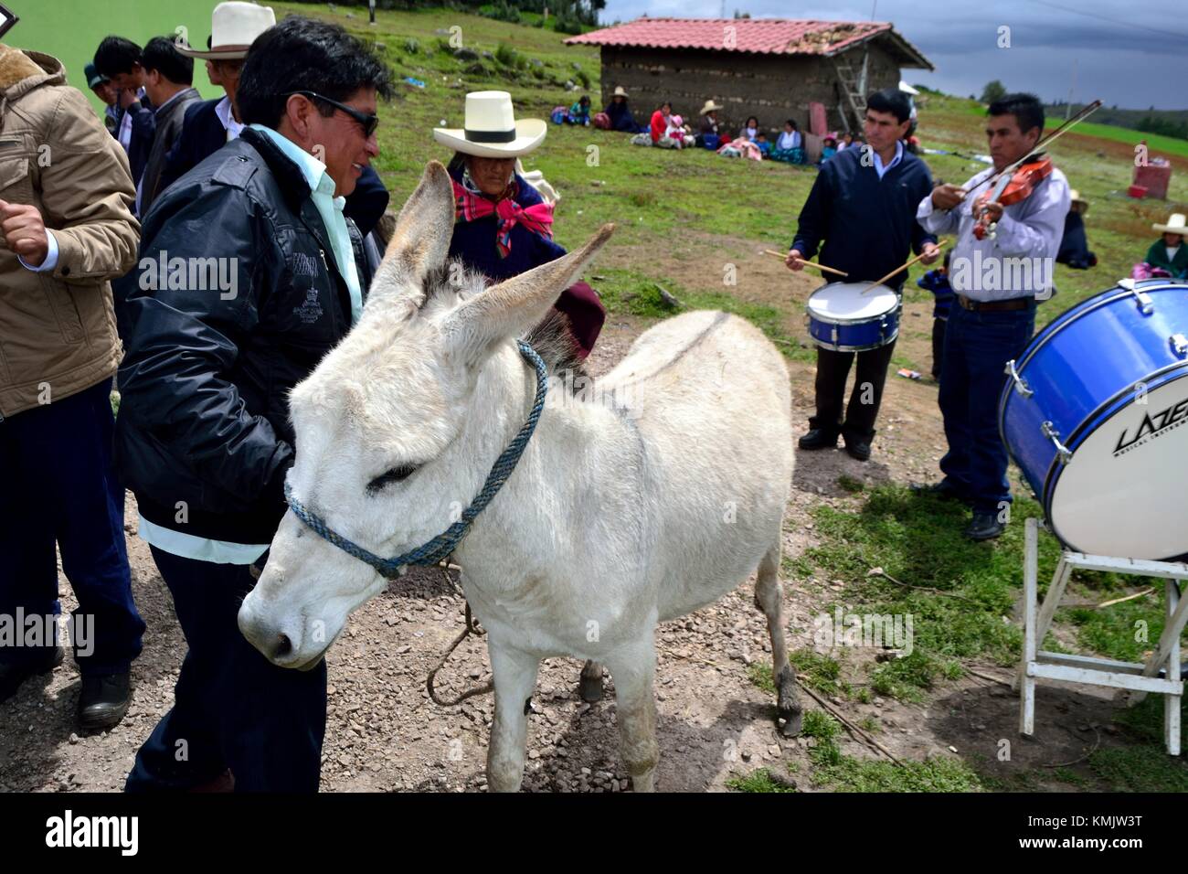 Washing donkey - LAS CRUCES de PORCON BAJO - Palm Sunday in CAJAMARCA ...