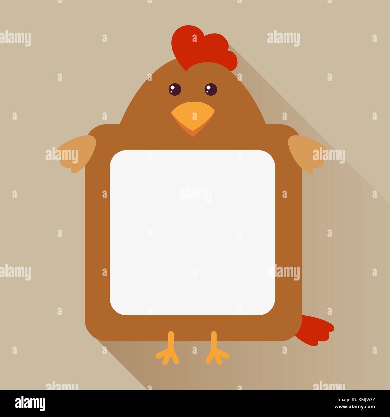 Border template with chicken head illustration Stock Vector Image & Art ...