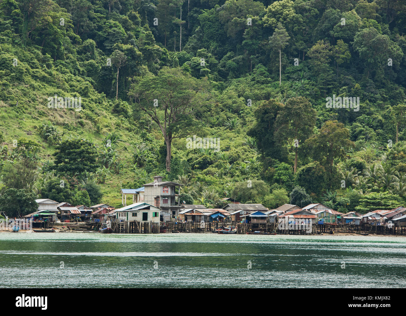 Moken sea gypsy village, Jalan Island, Mergui Archipelago, Myanmar ...
