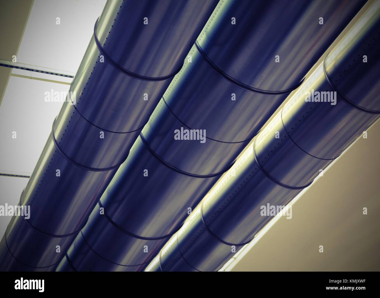 big pipes of a conditioning plant in a factory Stock Photo - Alamy
