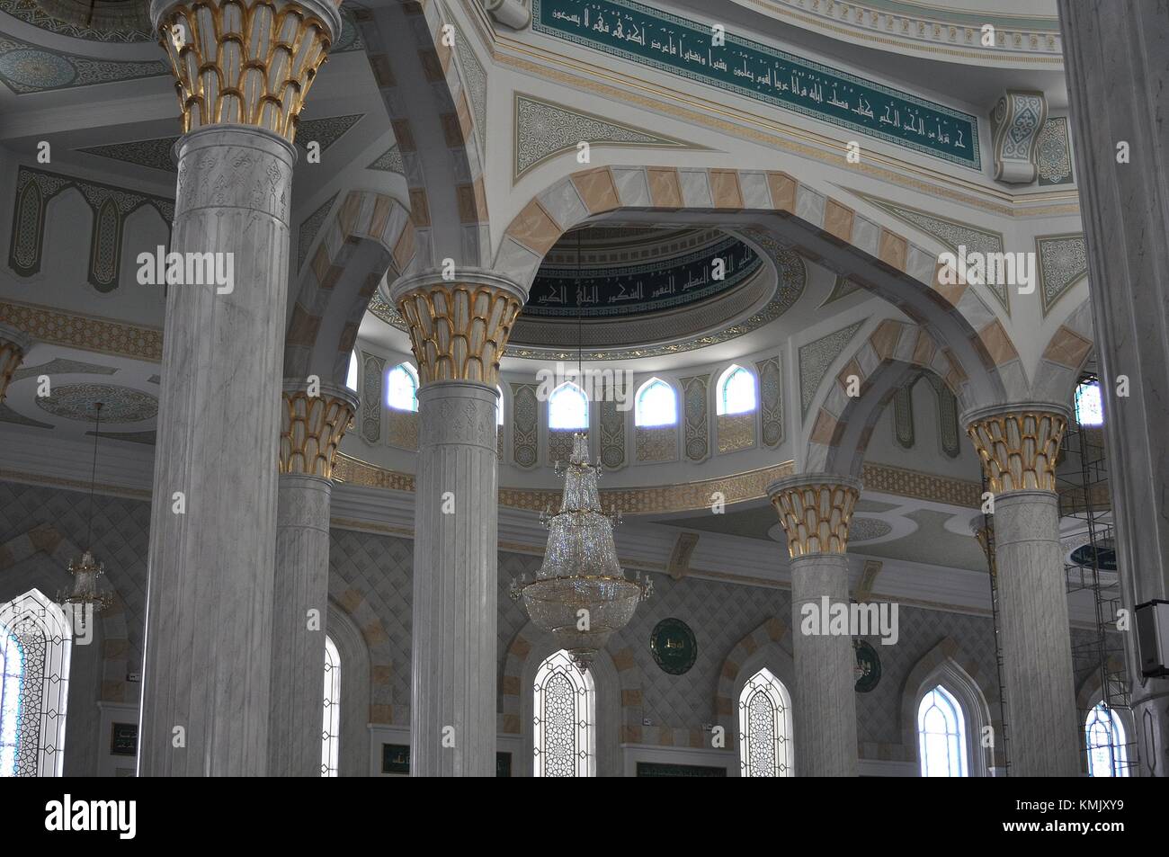 INTERIOR OF HAZRAT SULTAN MOSQUE, ASTANA, KAZAKHSTAN Stock Photo - Alamy