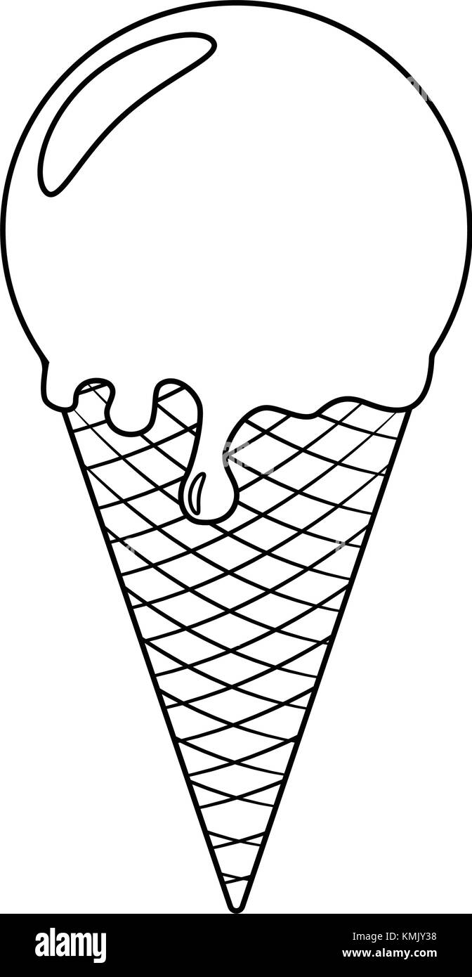 Delicious Outline Icecream Stock Vector Image And Art Alamy