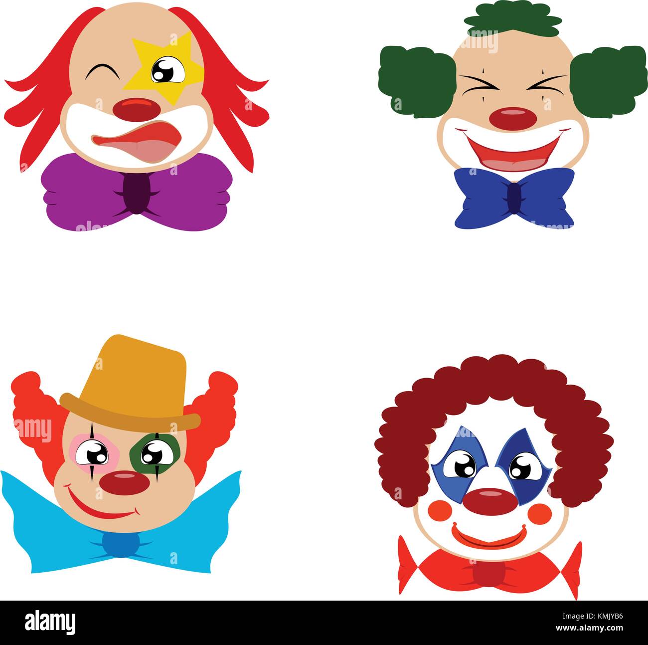 Funny cute Clown Stock Vector Image & Art - Alamy