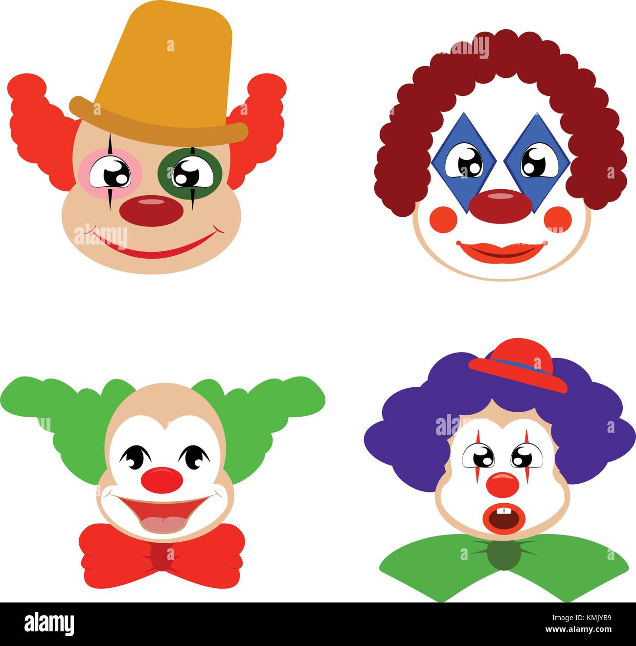 Funny cute Clown Stock Vector Image & Art - Alamy