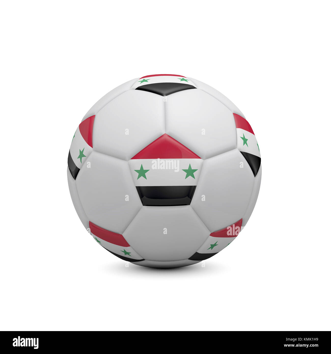 Soccer football with Syria flag. 3D Rendering Stock Photo - Alamy