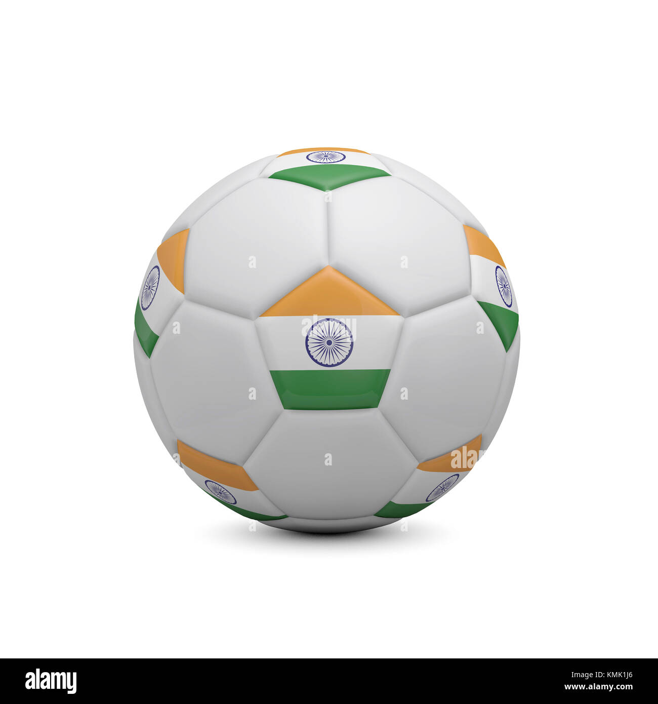 Soccer football with India flag. 3D Rendering Stock Photo - Alamy