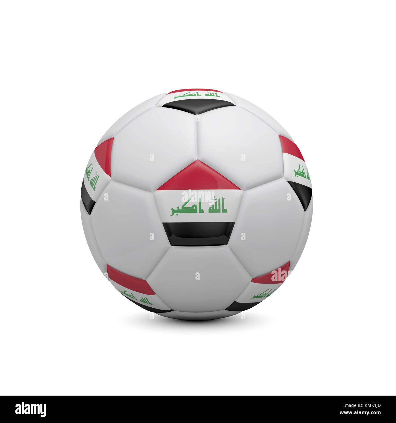 Soccer football with Iraq flag. 3D Rendering Stock Photo - Alamy