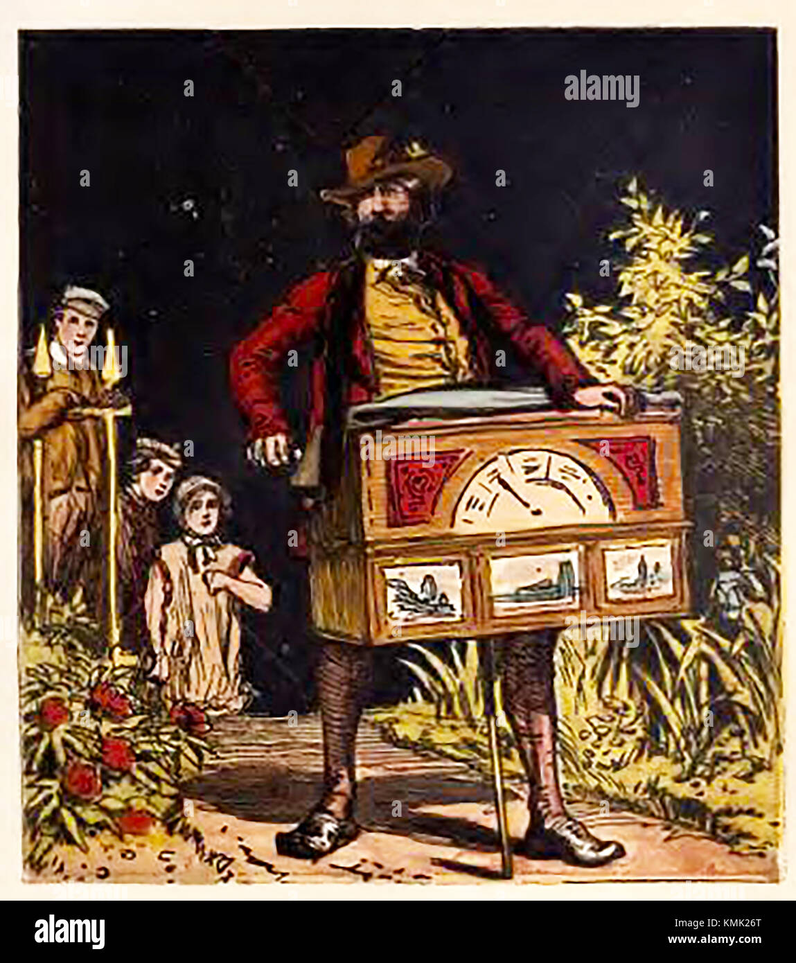 Illustration from a Victorian children's coloured book of occupations ...