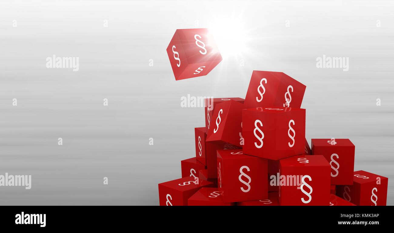 Digital composite of section symbol icons with bright background Stock ...