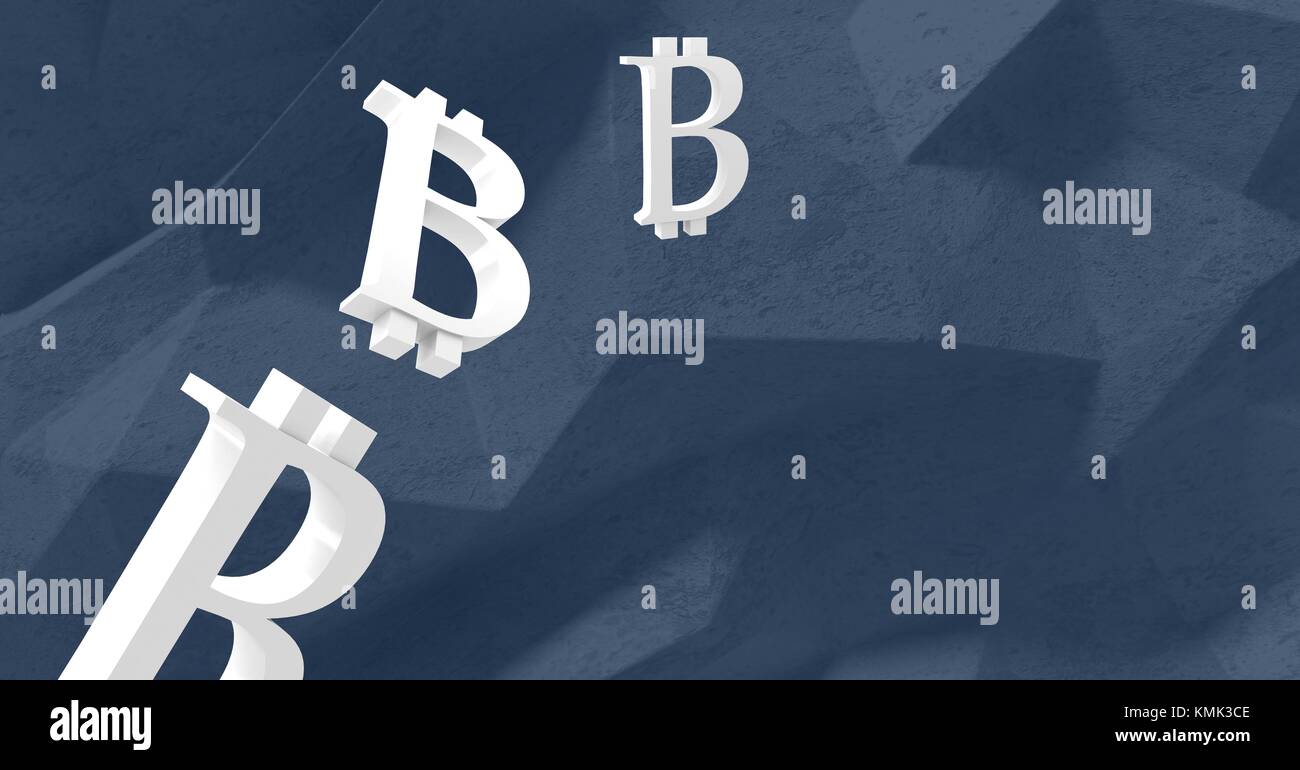 Digital composite of bitcoin symbol icons with grey background Stock ...
