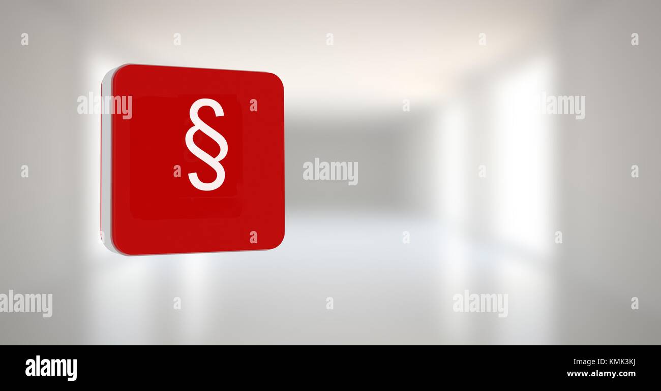 Digital composite of section symbol icon with bright background Stock ...