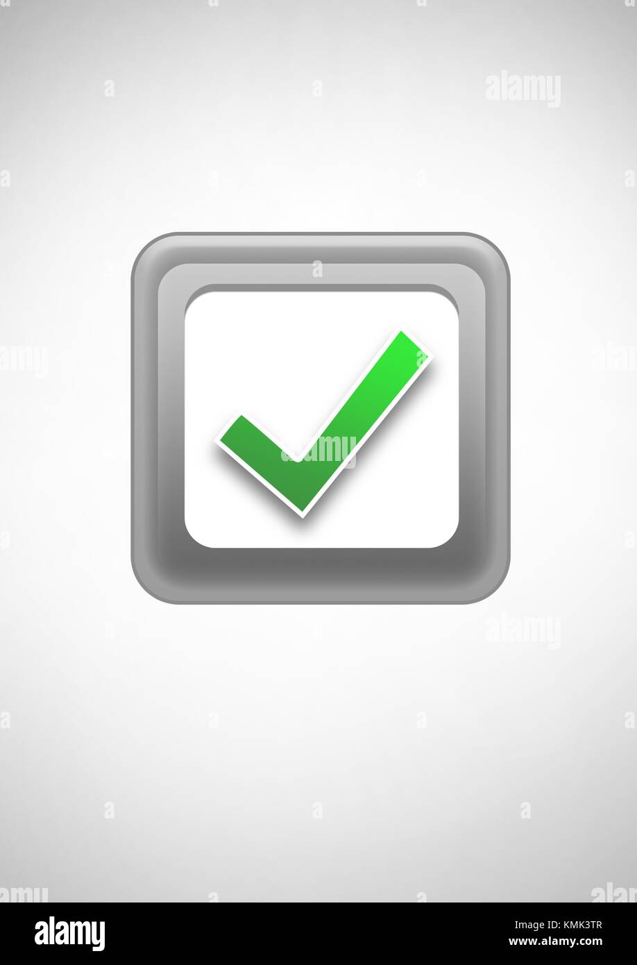 Digital composite of Correct tick box Stock Photo - Alamy
