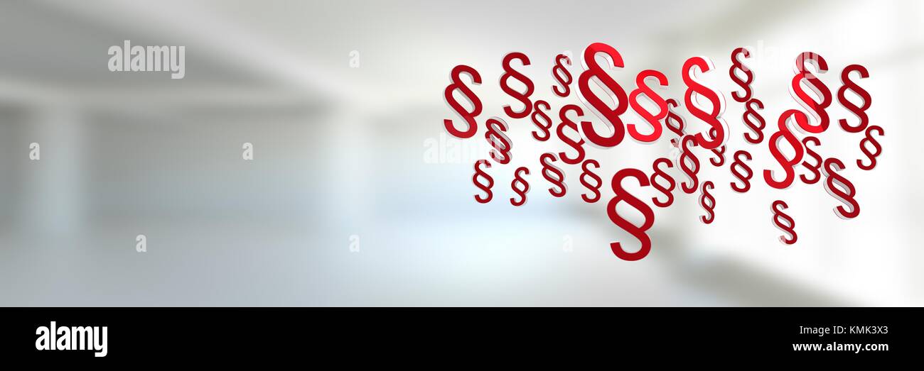 Digital composite of section symbol icons with bright background Stock ...