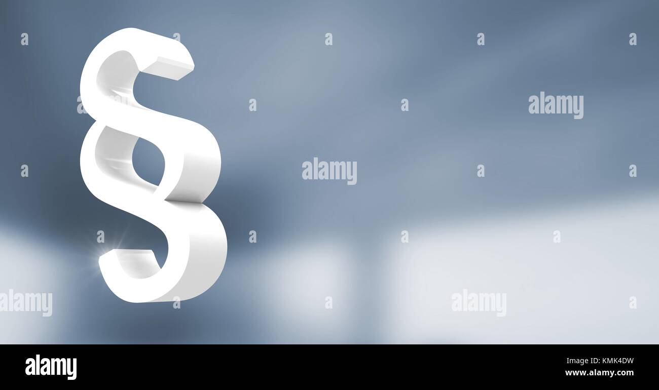 Digital composite of section symbol icon with cool background Stock ...