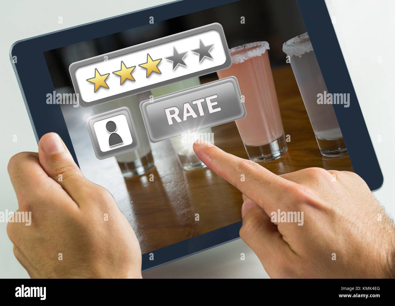 Digital composite rate button hi-res stock photography and images - Alamy