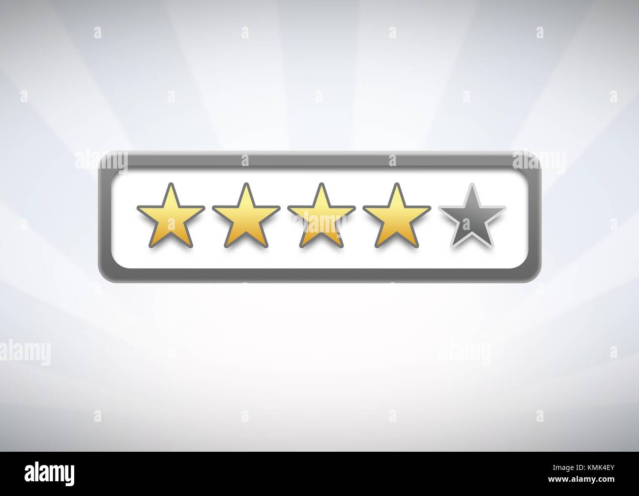 Digital composite of Four star ratings review Stock Photo - Alamy