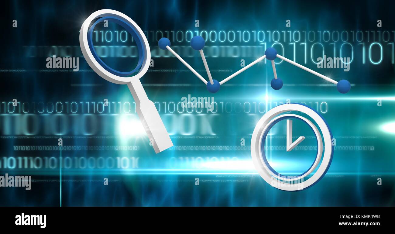 Digital composite of 3D crime scene investigation science technology ...