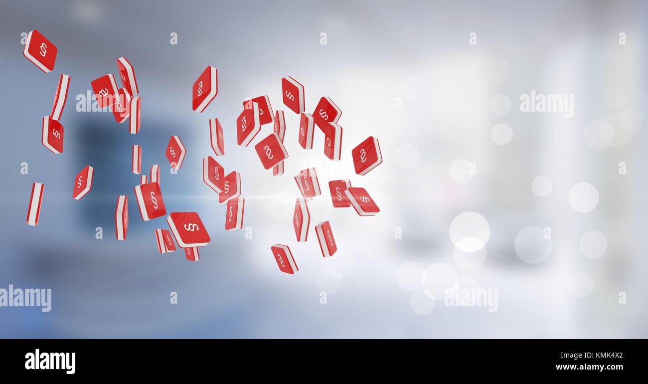 Digital composite of section symbol icons with bright background Stock ...