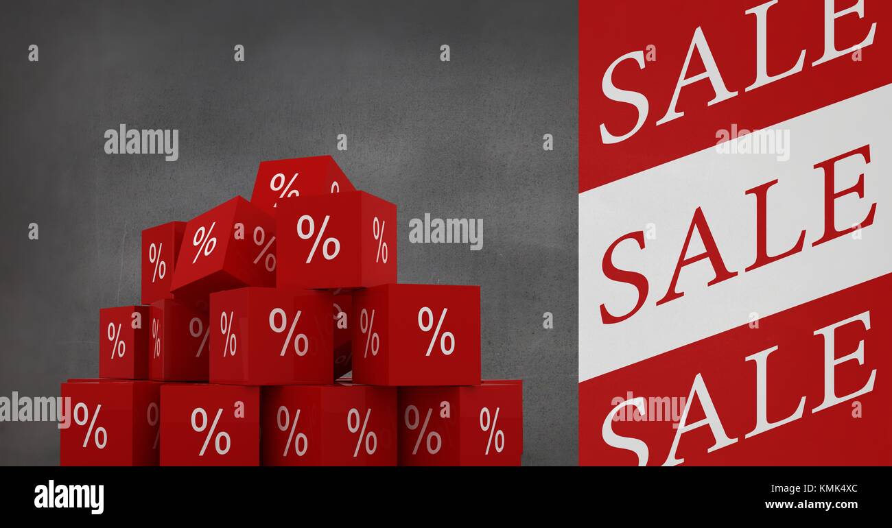Digital composite of Sale tag with percent symbol icons Stock Photo - Alamy