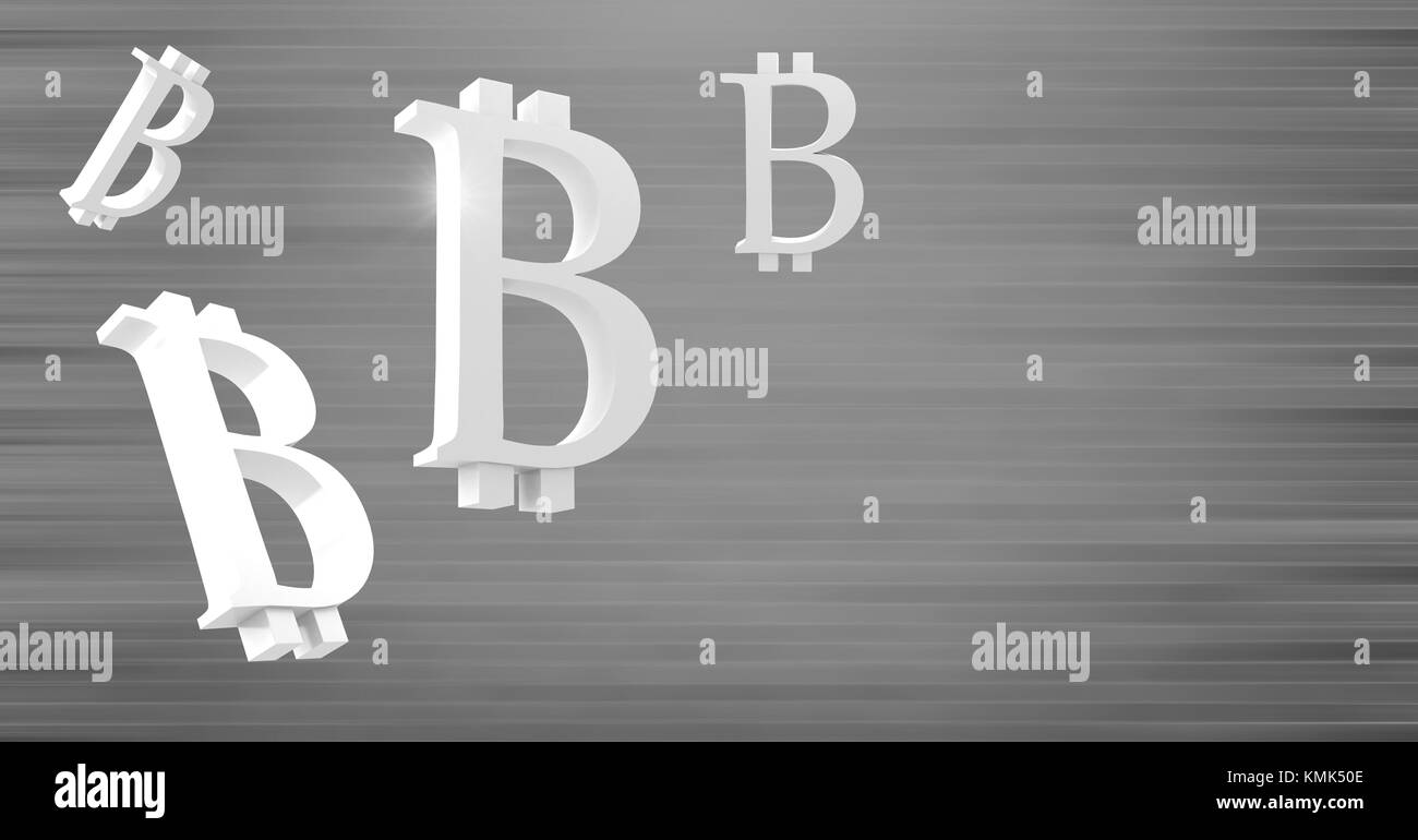 Digital composite of bitcoin symbol icons with grey background Stock ...