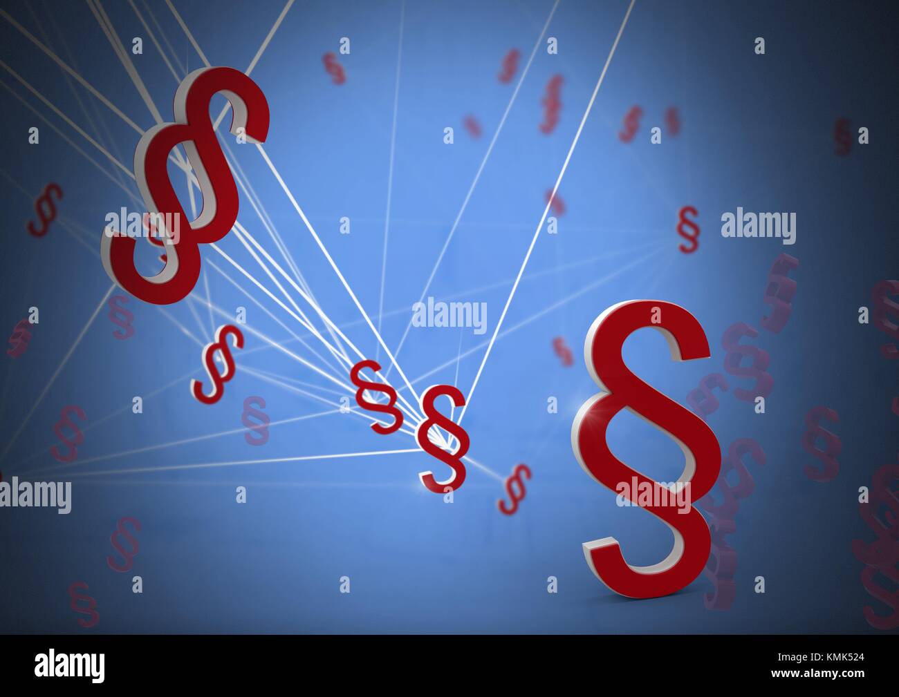 Digital composite of Section symbols icons with blue background Stock ...