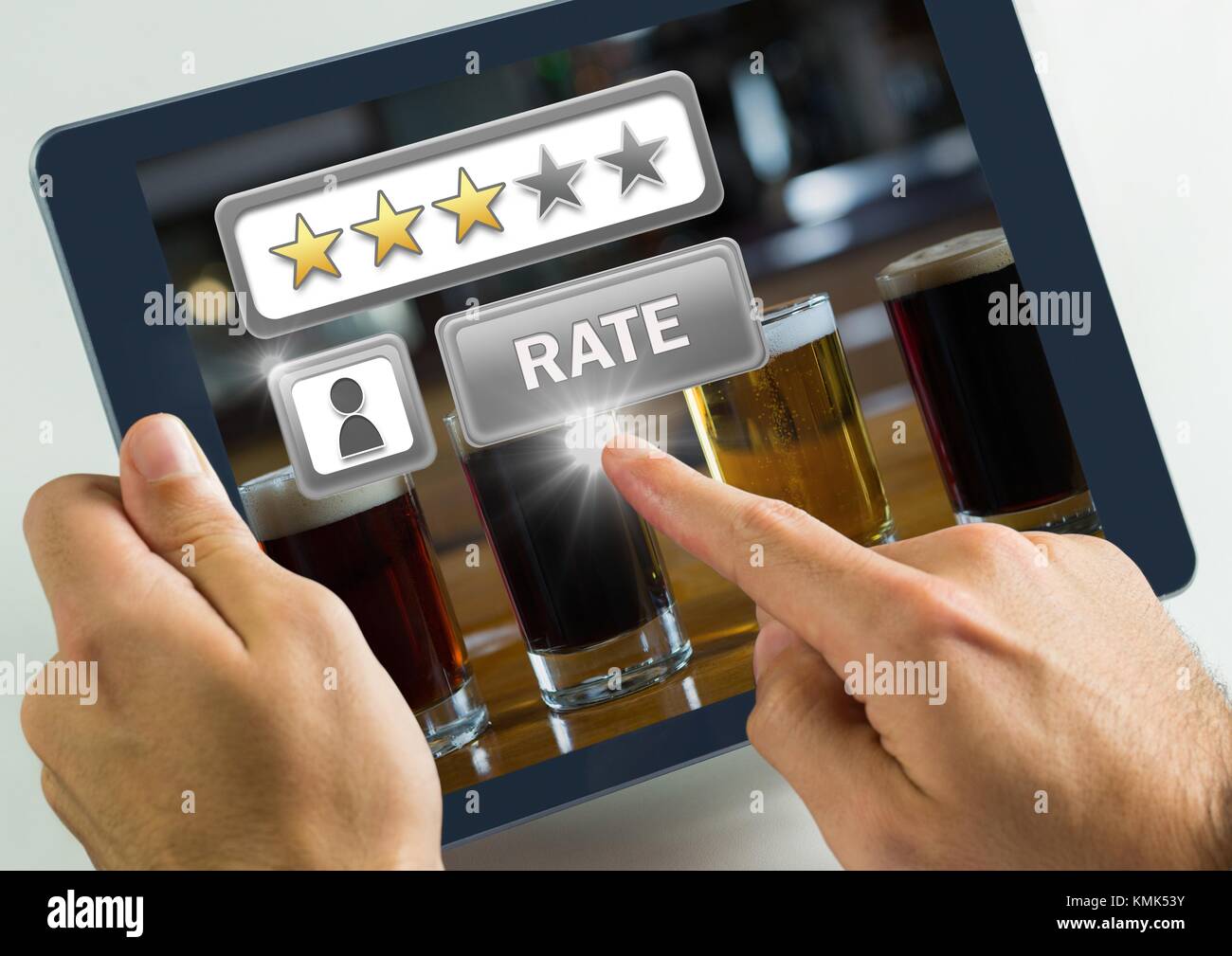 Digital composite rate button hi-res stock photography and images - Alamy