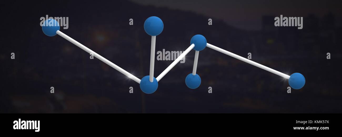 Digital composite of Science connection symbol icon and dark background ...