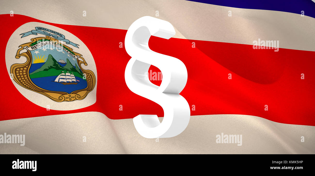 Vector icon of section symbol against costa rica national flag Stock ...