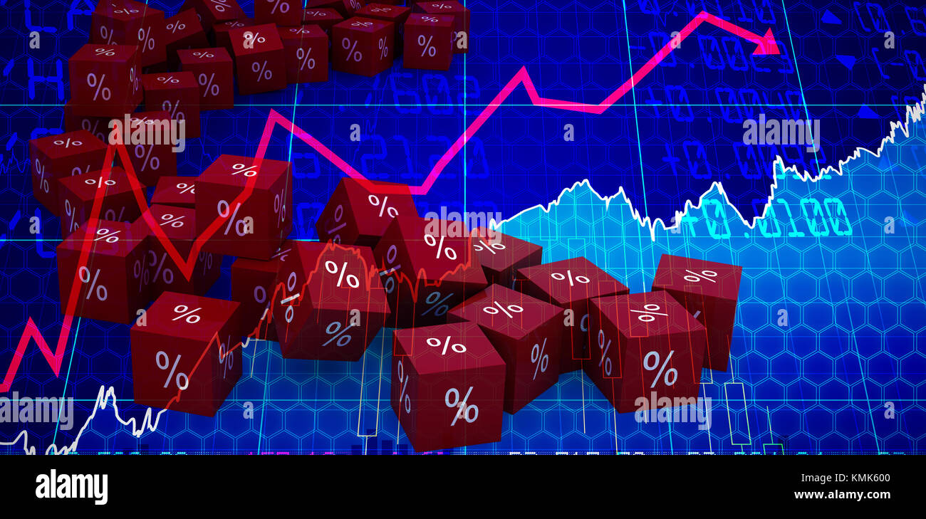 Vector icon of percentage symbol against stocks and shares Stock Photo ...