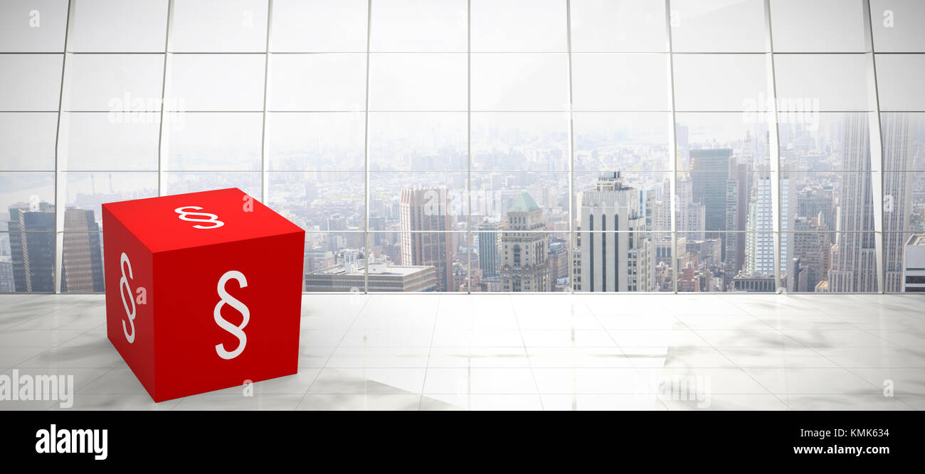 Vector icon of section symbol against modern room overlooking city ...