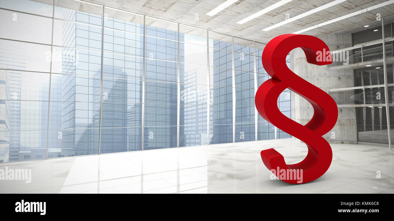 Vector icon of section symbol against modern room overlooking city ...