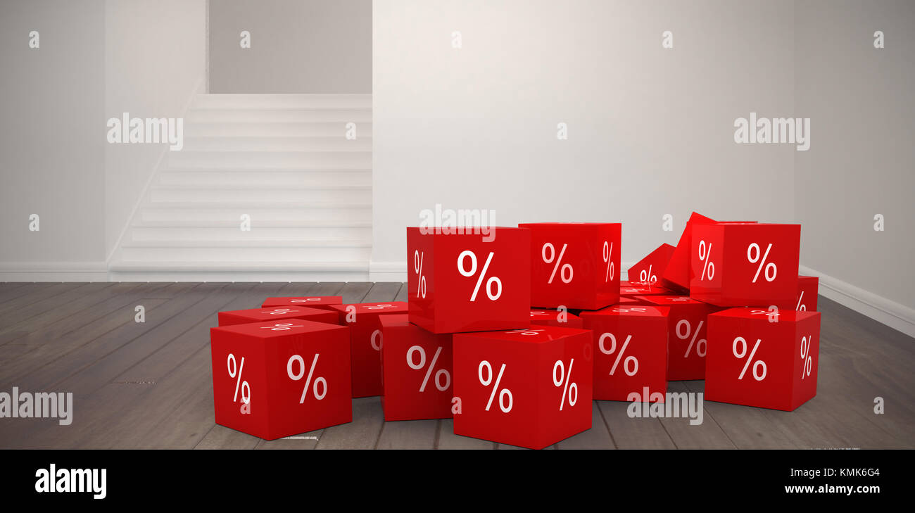 Vector icon of percentage symbol against empty room Stock Photo - Alamy